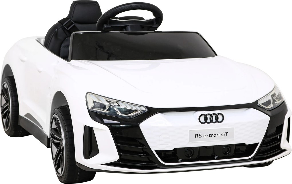 Ramiz Elektrické autíčko Audi RS E-Tron GT pro děti bílé + dálkové ovládání + pohon 4x4 + rádio MP3 + LED + EVA