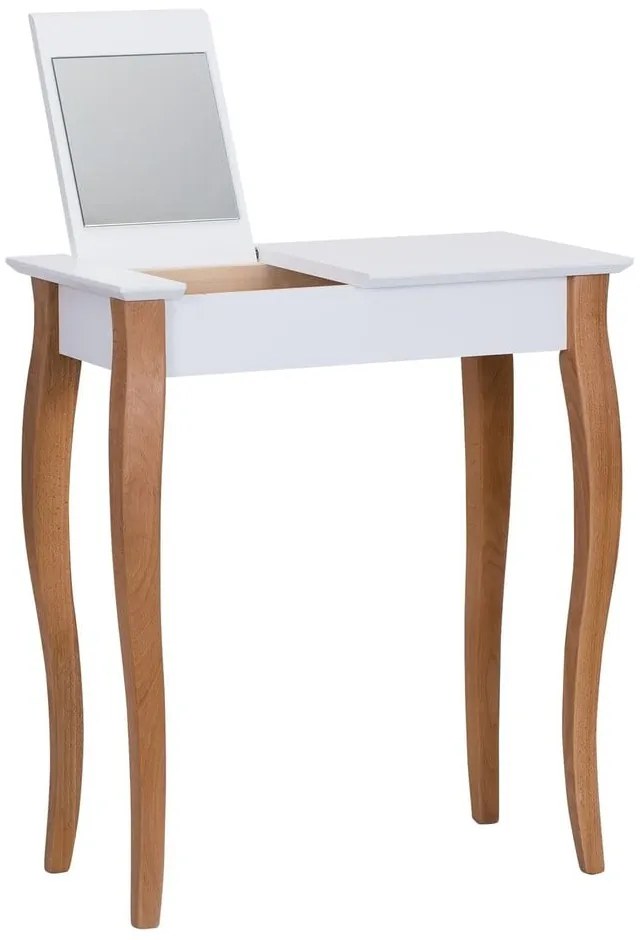 Bílý toaletní stolek se zrcadlem Ragaba Dressing Table, délka 65 cm