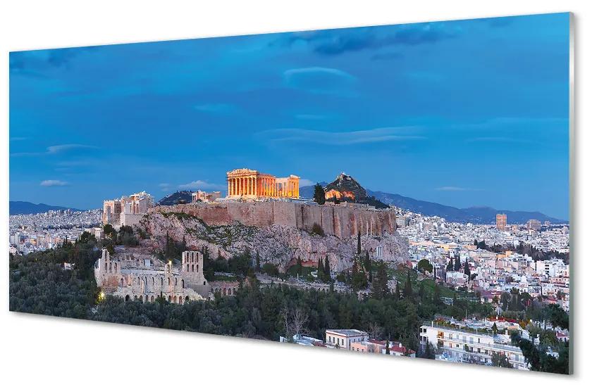 akrylový obraz Řecko Panorama v Aténách 100x50 cm