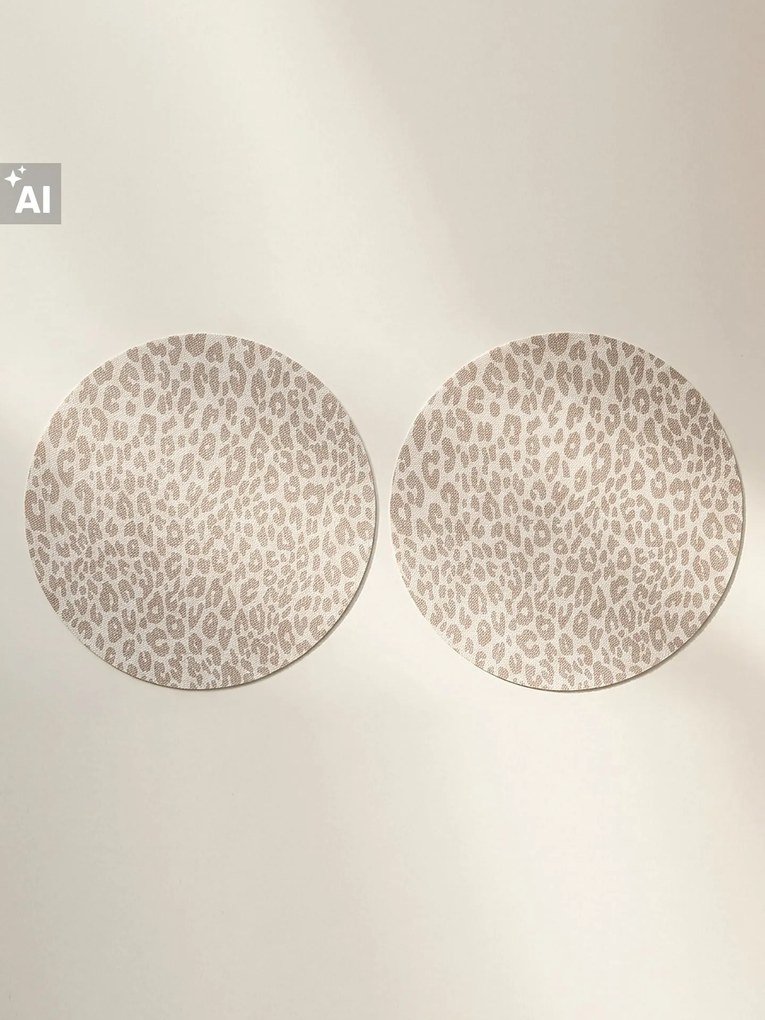 Sinsay - Kulaté prostírání s motivem zvířat 2 pack - béžová