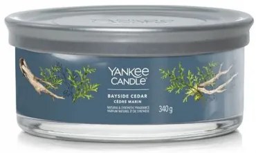 Aromatická svíčka, Yankee Candle Signature Tumbler Bayside Cedar, hoření až 28 hod