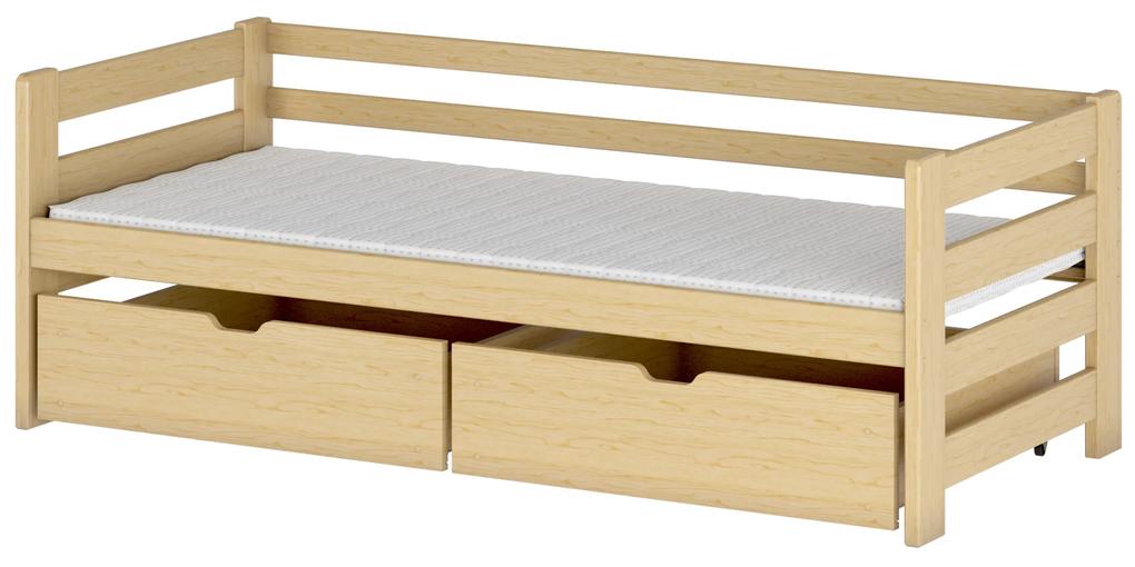 Dětská postel 90 cm Erin (s roštem a úl. prostorem) (borovice). 1012868