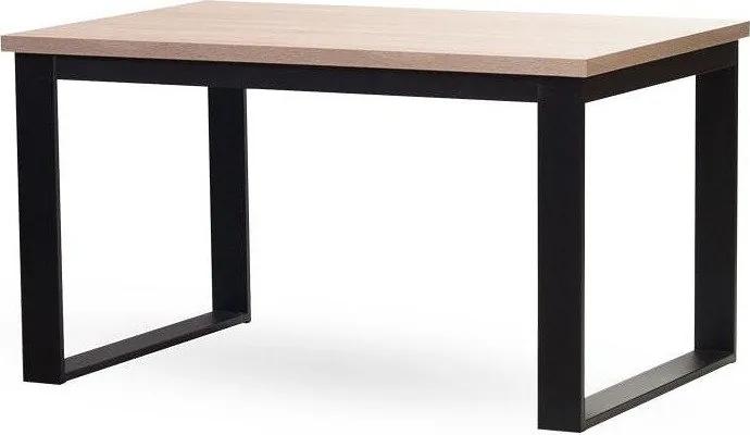 Stima Jídelní stůl 970 dub wotan/černý kov | Délka stolu: 120,Šíře stolu: 80,Odstín: dub wotan,Rozklad: S rozkladem + 40 cm