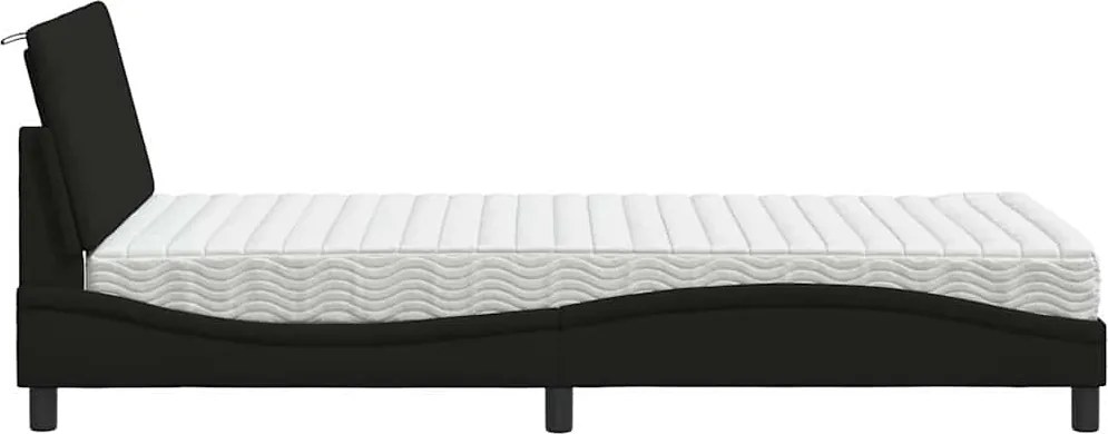 Postel s matrací Hanko černá 100 x 200 cm textil 3310512