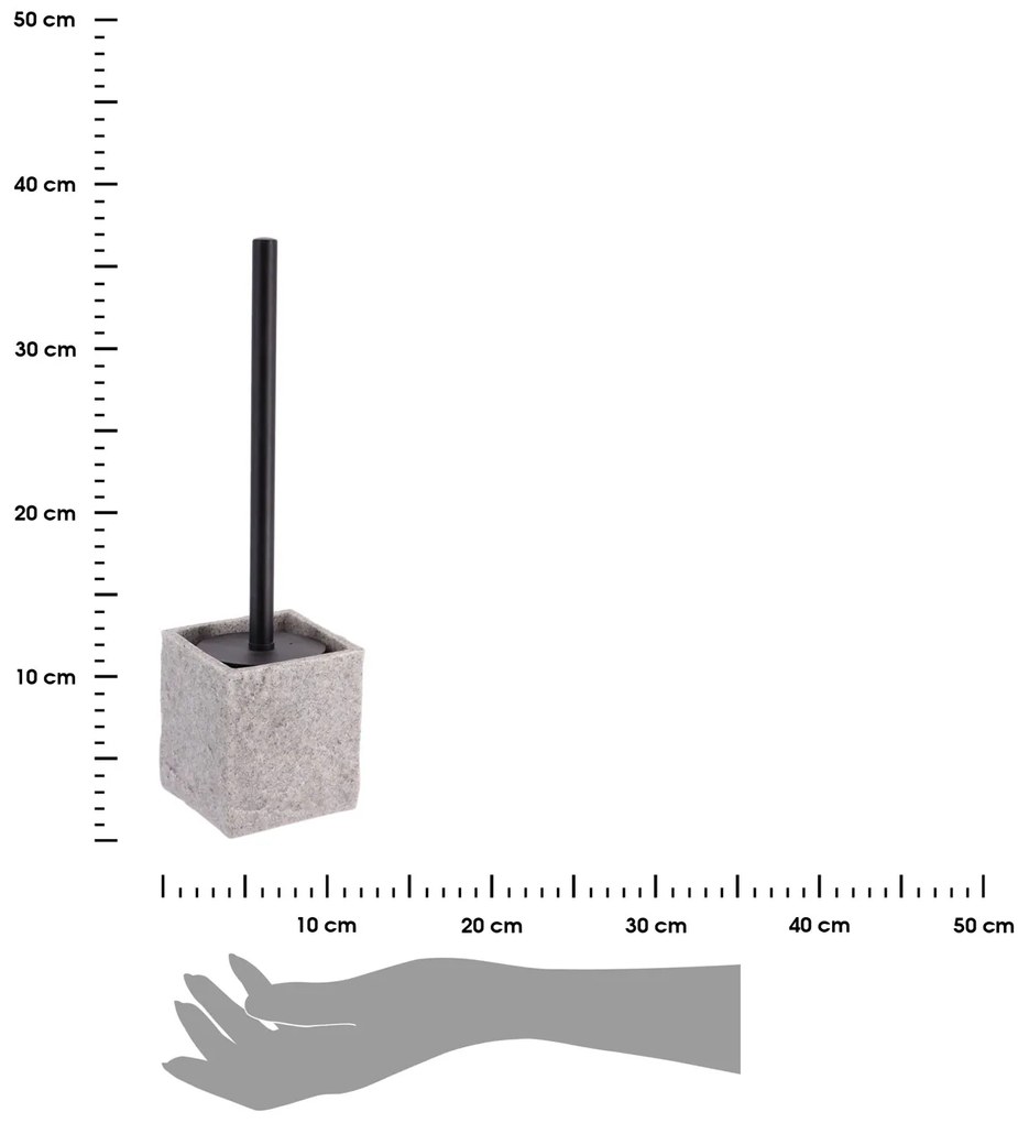 WC kartáč Estiarte, šedá/s černými prvky