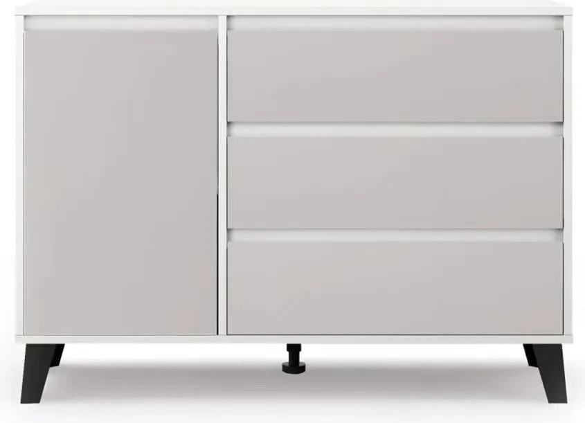 Komoda Borg 1d3s bílá / kašmír