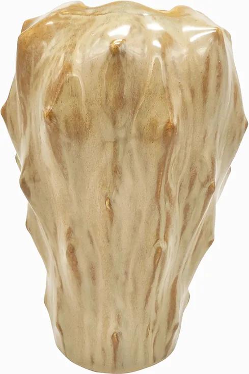PRESENT TIME Sada 2 ks Hnědá keramická váza Flora velká ∅ 19,5 × 27 cm
