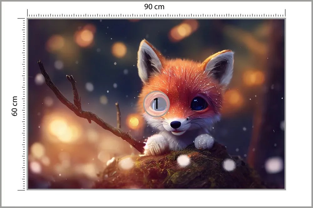 Fototapeta Red Fox Cub In The Snow Hladký vinyl 405x270