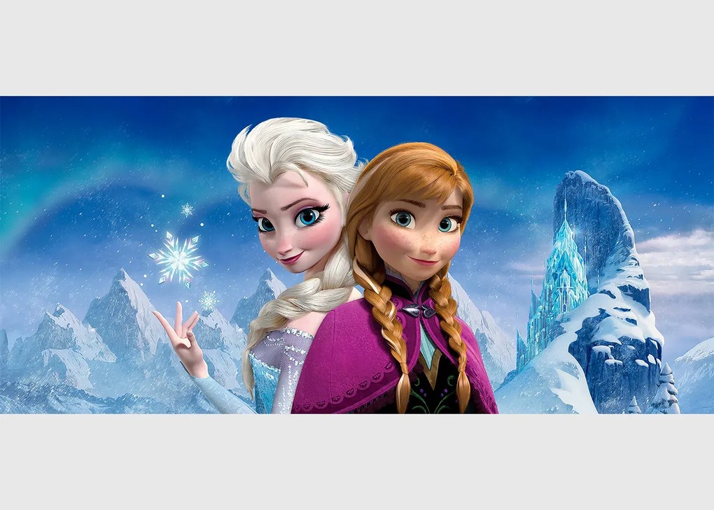 Dětská vliesová fototapeta na zed' Ledové království Elsa a Anna, Disney | 202 x 90 cm | DFTDNH 5370