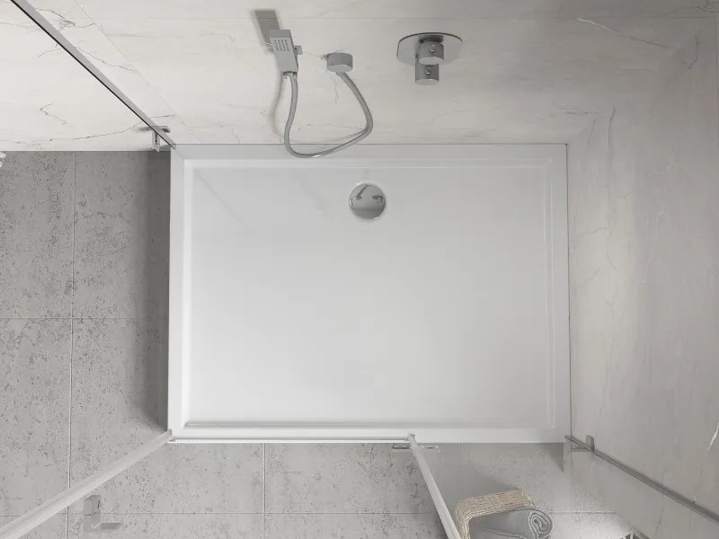 Mexen Flow+ obdélníková sprchová vanička 110 x 80 cm, bílý lesk - 46R108011H