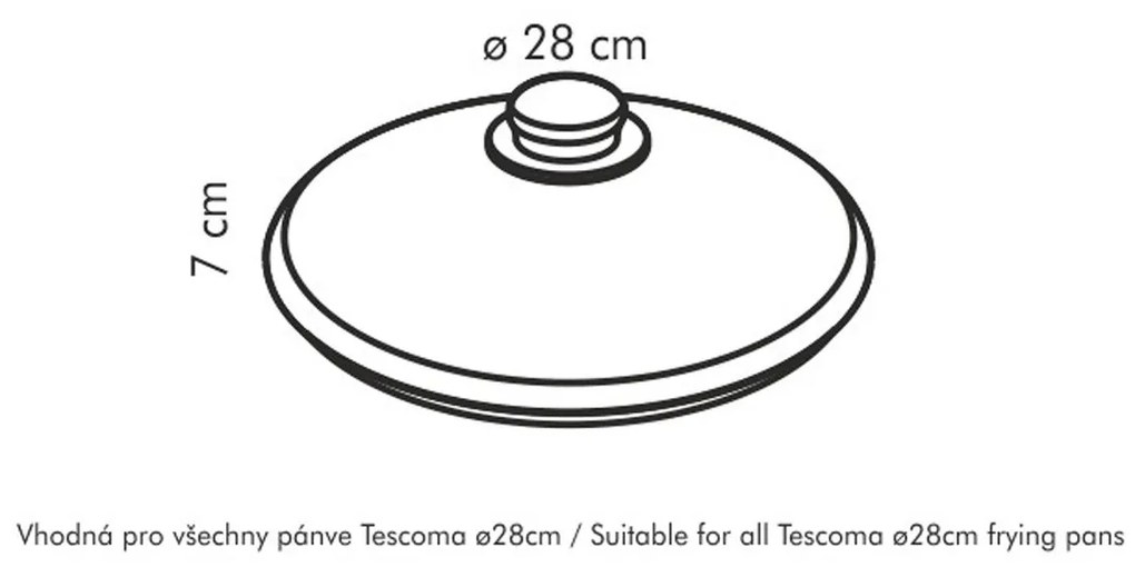 TESCOMA Skleněná poklice UNICOVER ø 28 cm