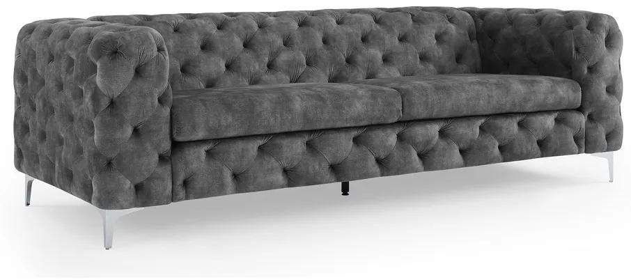 Designová sedačka Rococo 240 cm tmavě šedá