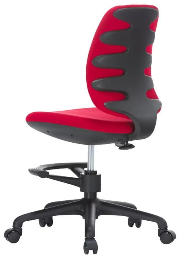 Dalenor Dětská židle Candy, textil, černá podnož, červená