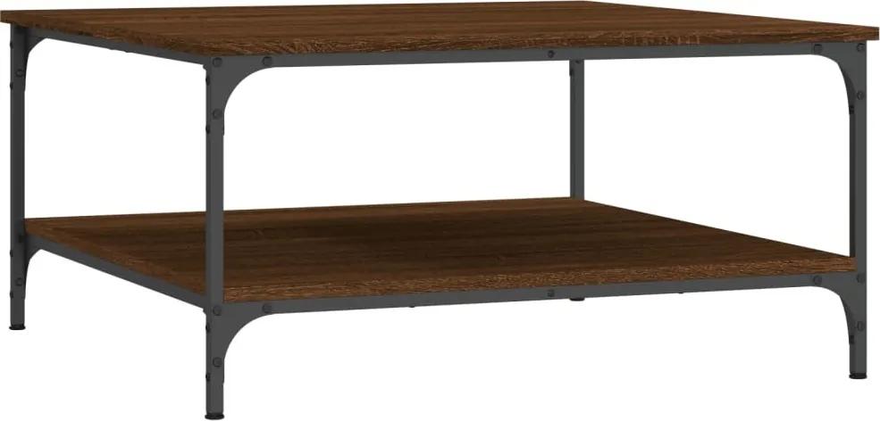 vidaXL Konferenční stolek 80 x 80 x 40 cm kompozitní dřevo [832839] Barva: kouřový dub
