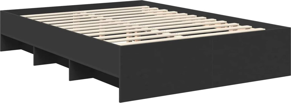 Rám postele s čelo Černá 140 x 200 cm Kompozitní dřevo 3408852