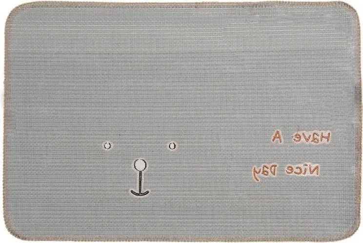 Béžová koupelnová předložka s medvídkem Bear - 58*38*1 cm
