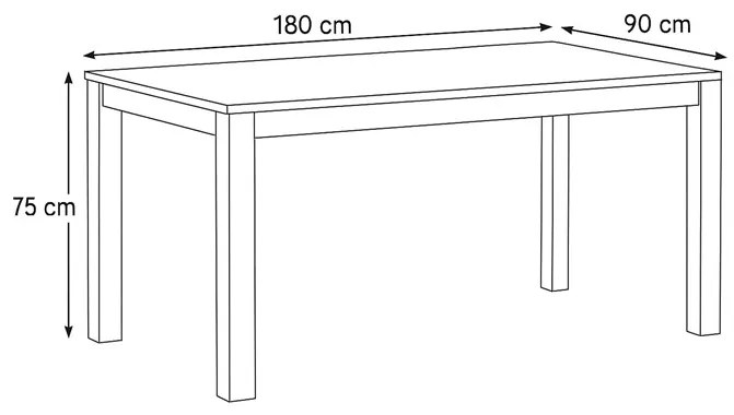 Jídelní stůl LORD - masiv, dub Barva: Dub