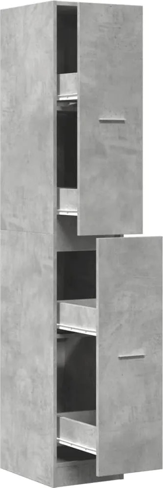 Skříňka na léky betonově šedá 30x41x174,5 cm kompozitní dřevo 3309630