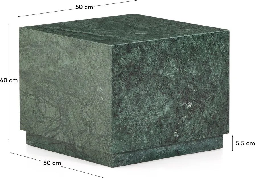 Mramorový odkládací stolek 50x50 cm Sorein – Kave Home