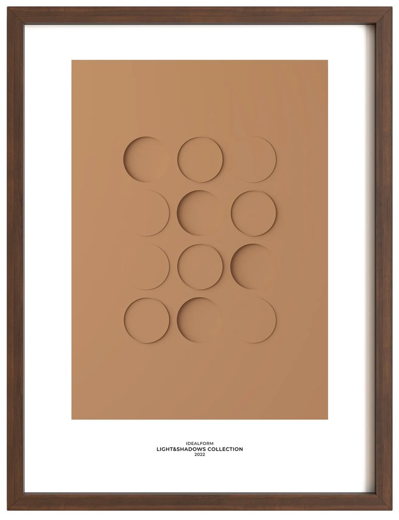 Idealform Poster no. 4 Shadow forms Barva: Smokey taupe, Velikost: 500x700 mm