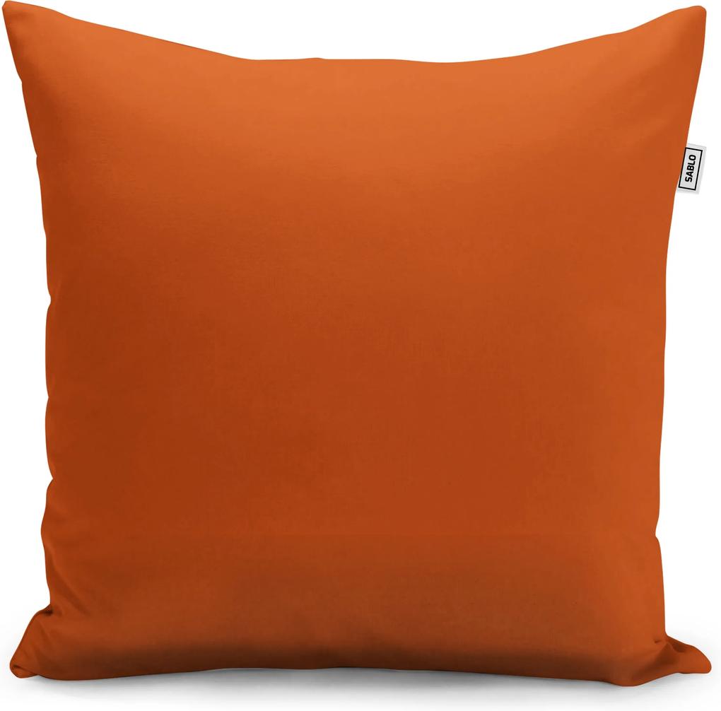 Polštářek - Cihlově oranžová 60x60 cm