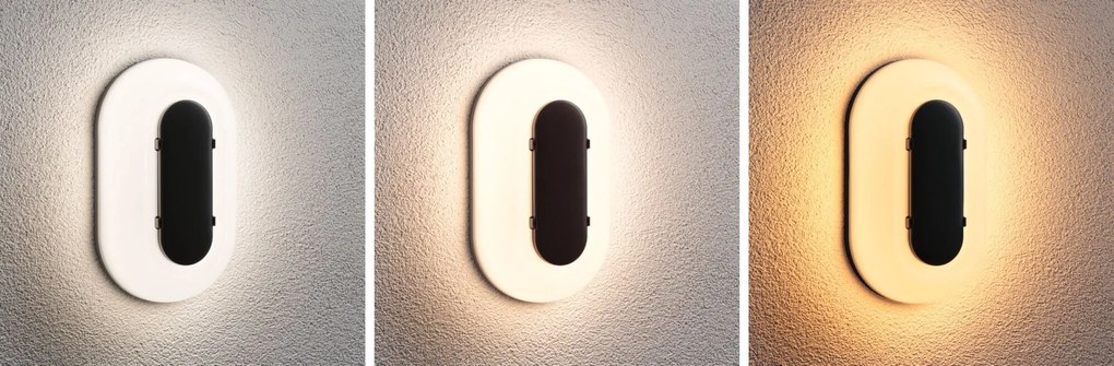 P 94957 LED venkovní nástěnné svítidlo Elunor IP65 podlouhlé 122x212mm 2200 - 4000K 18,5W 230V antracit/bílá polykarbonát - PAULMANN