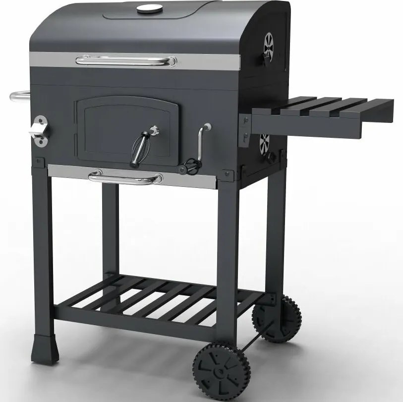 Avenberg Multifunkční BBQ gril Genius + litinový rošt + tál + pizza kámen, 70 x 103 x 105 cm