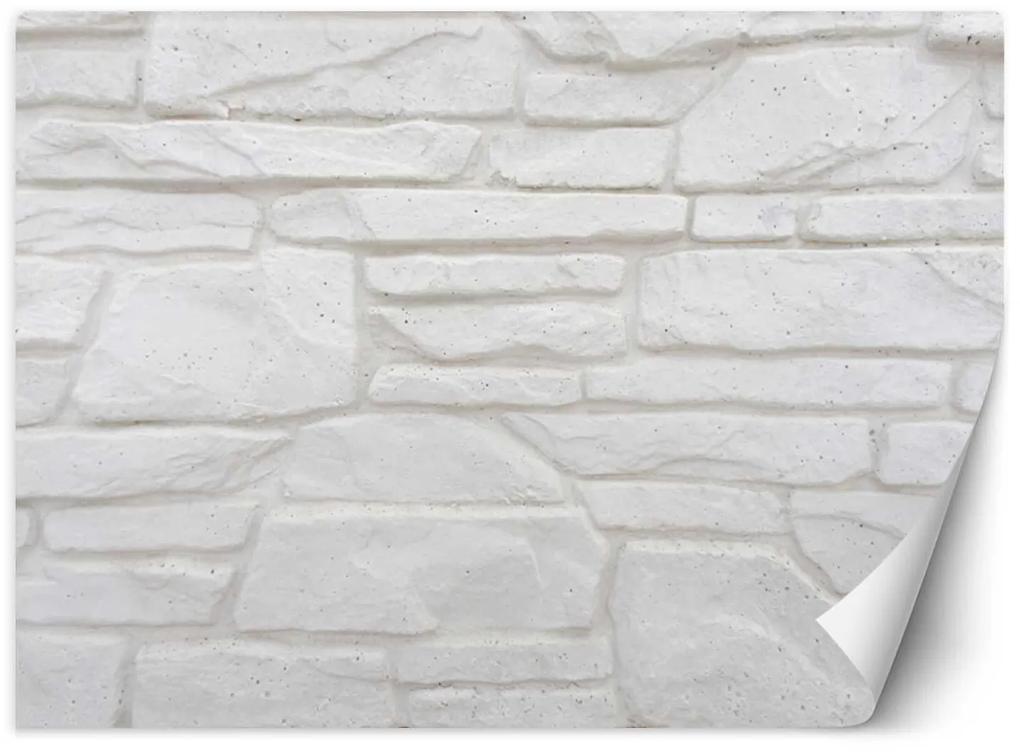 Gario Fototapeta Bílá stěna z kamene Materiál: Vliesová, Rozměry: 200 x 140 cm