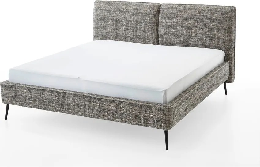 Tmavě zelená čalouněná dvoulůžková postel bez roštu 200x200 cm Infinity – Meise Möbel