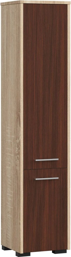 Koupelnová skříňka FIN Sloupek 30 2D 140cm Sonoma / Wenge