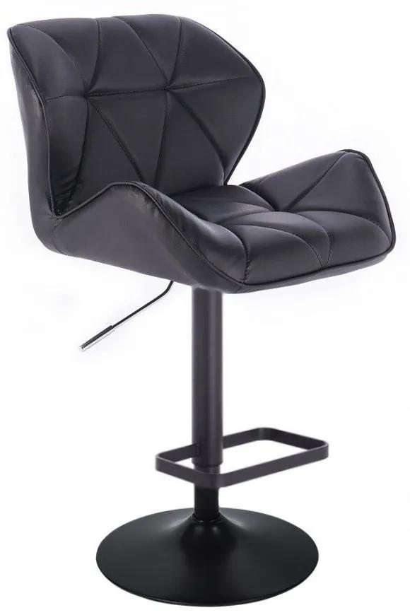 LuxuryForm Barová židle MILANO na černém talíři  - černá