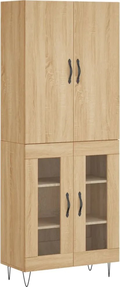 Skříň highboard dub sonoma 69,5 x 34 x 180 cm kompozitní dřevo 3198068
