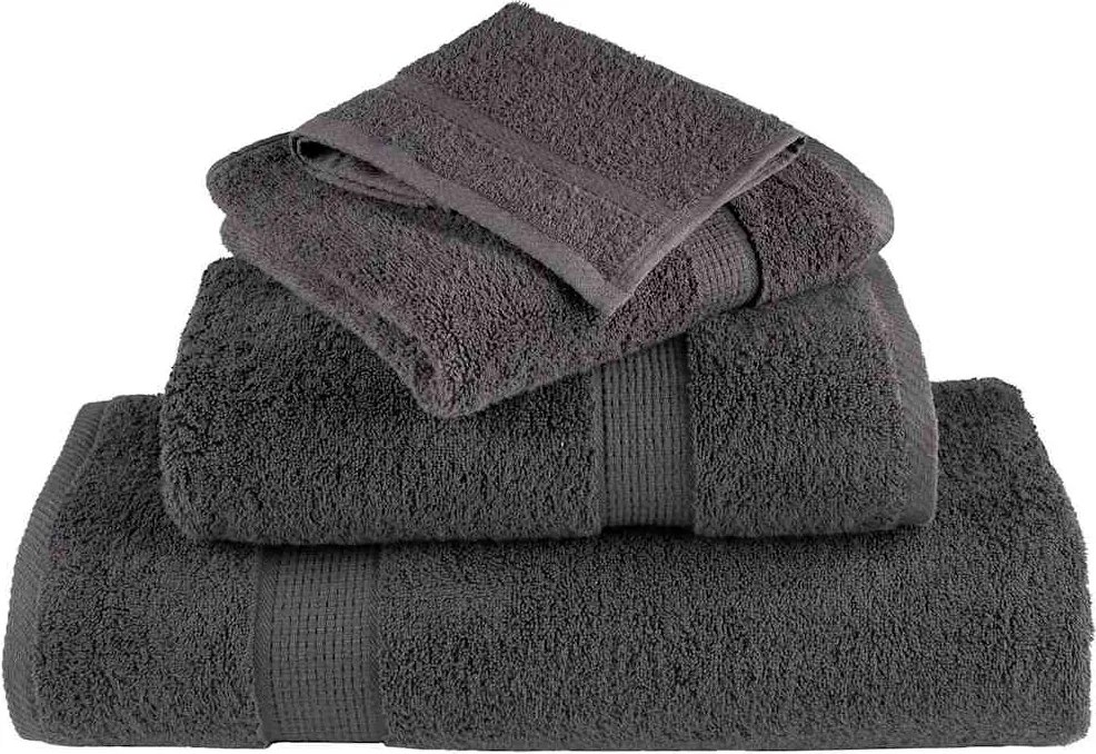 Prémiové ručníky SOLUND 50 ks antracitové 100x200 cm 600 g/m² 137175