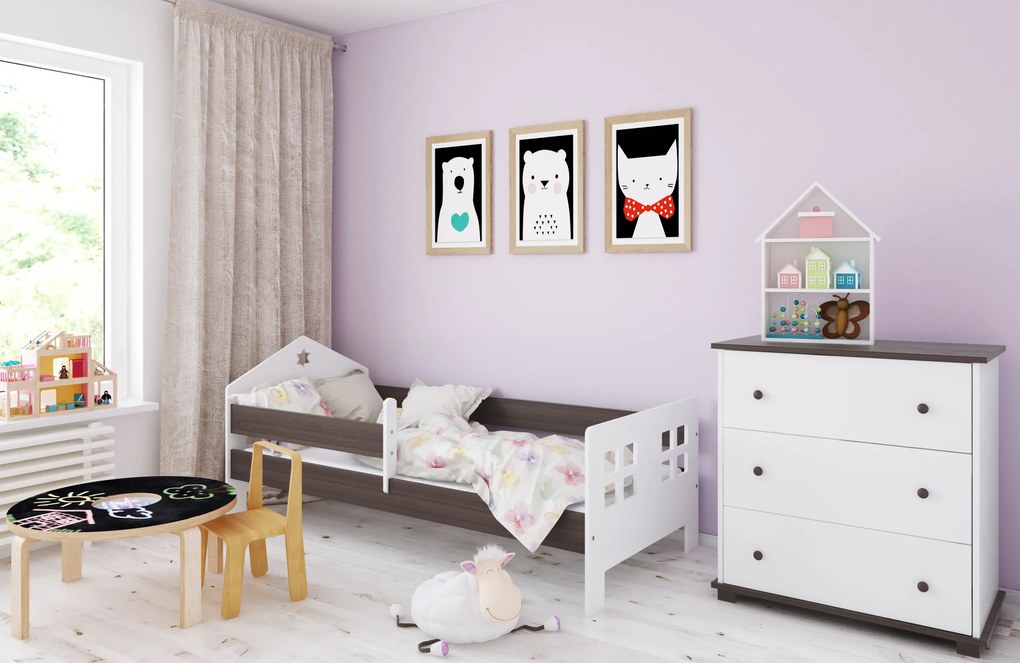 BabyBeds Dětská postel POLA Velikost postele: 160x80 cm, Barevné provedení: Olše, Úložný prostor: Ano, s úložným prostorem Bílá