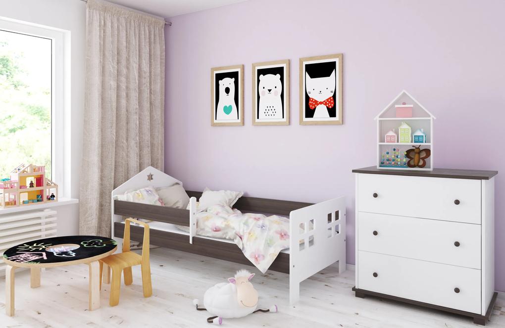 BabyBeds Dětská postel POLA Velikost postele: 180x80 cm, Barevné provedení: Modrá, Úložný prostor: Ano, s úložným prostorem Bílá