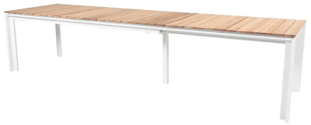Optimum Teak roztahovací jídelní stůl bílý 220-340 cm