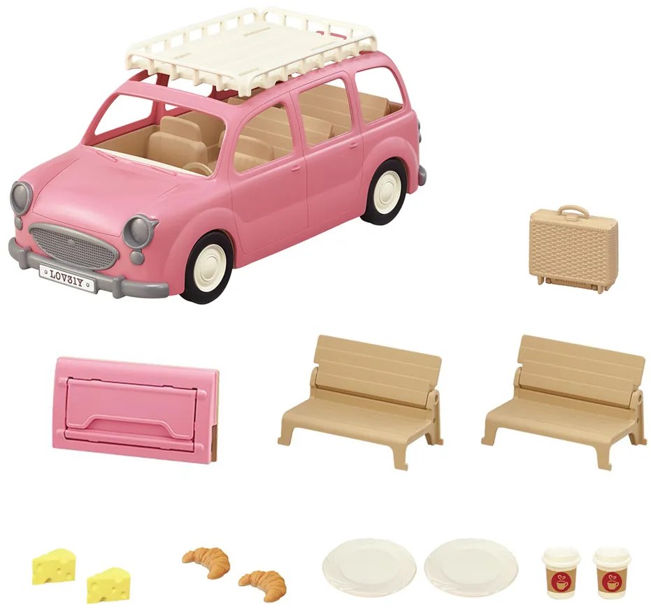 Sylvanian family 5535 Rodinné auto růžové Van