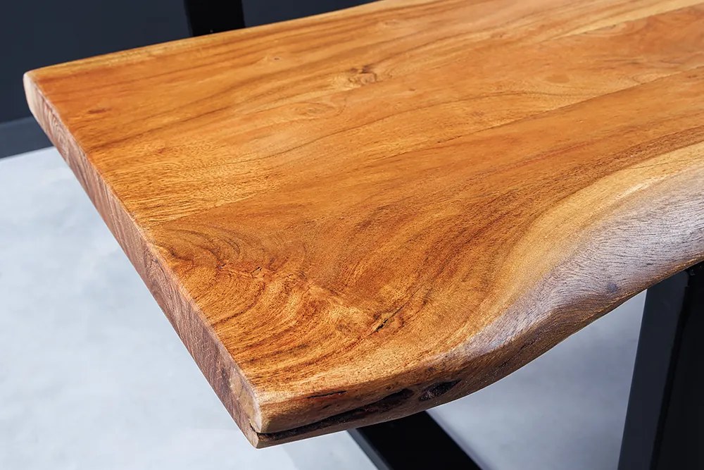 Designová lavice s opěrkou Massive Honey 160 cm akácie 40mm