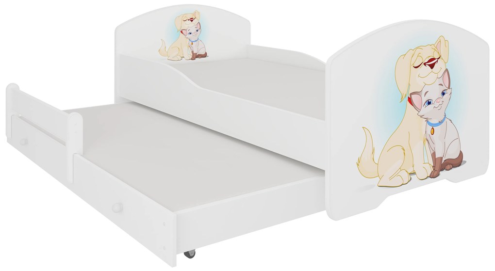 Dětská postel s matracemi PEPE II 160x80 Úložný prostor: Ne, Motiv: UNICORN