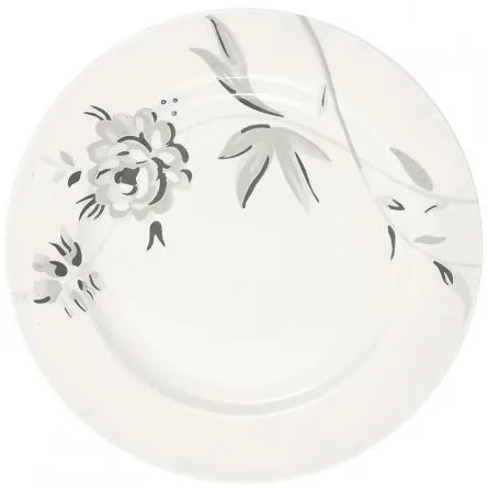 GreenGate Porcelánový jídelní talíř Aslaug White ⌀25,6cm