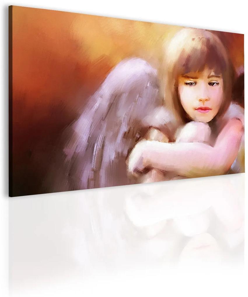 Obraz malovaný anděl Velikost (šířka x výška): 120x80 cm
