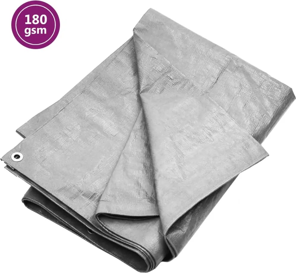 Plachta 180 g/m² 6 x 12 m šedá HDPE 151493