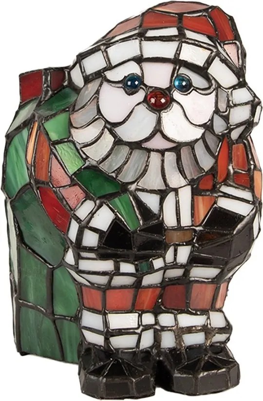 Stolní Tiffany lampa Santa Claus - 17*11*22 cm / E14/max. 1x25W