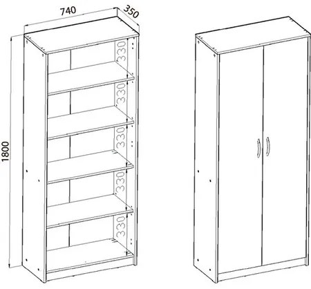 Regál RAFAL - R005 Wenge