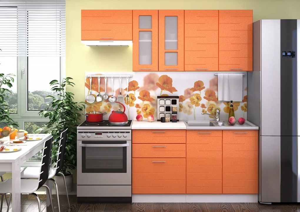 Casarredo kuchyně techno 200 oranžová metalic