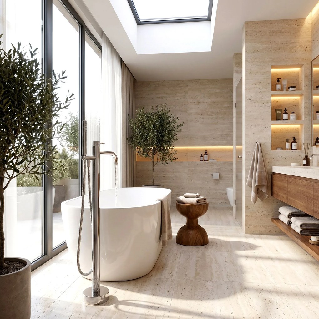 Rea Venti, volně stojící vanová baterie, h-1150, chromová, REA-B9646