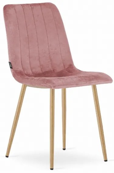 TRENDIE Sametová židle Verona růžová