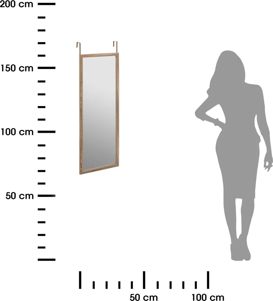 Závěsné zrcadlo Basic, hnědé