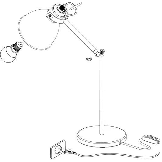 Eglo 49469 - Stolní lampa PRIDDY 1xE27/40W/230V