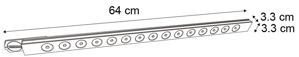 Moderní černé stropní svítidlo pro 1fázový kolejnicový systém 15W 1170 lm 3000K - Iconic Tsiri